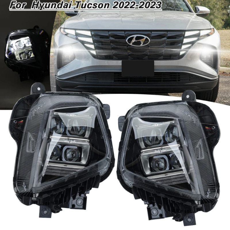LED Front bumper headlights for Hyundai Tucson NX4 2021 2022 2023 headlight headlamps Projector ...