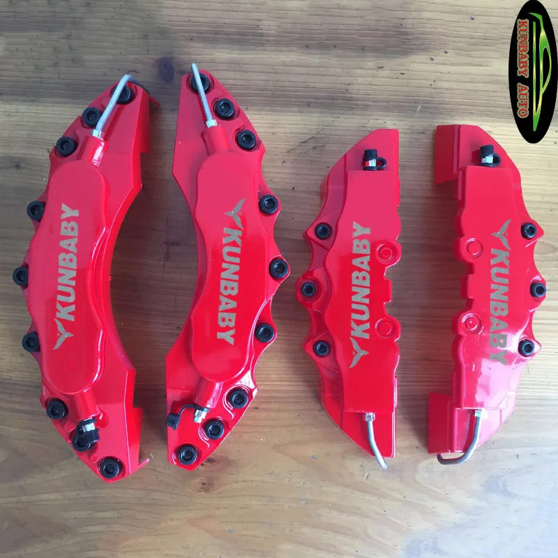 4 Or 2 ABS Plastic Brake Caliper Cover With Chrome KUNBABY Sticker Logo ...