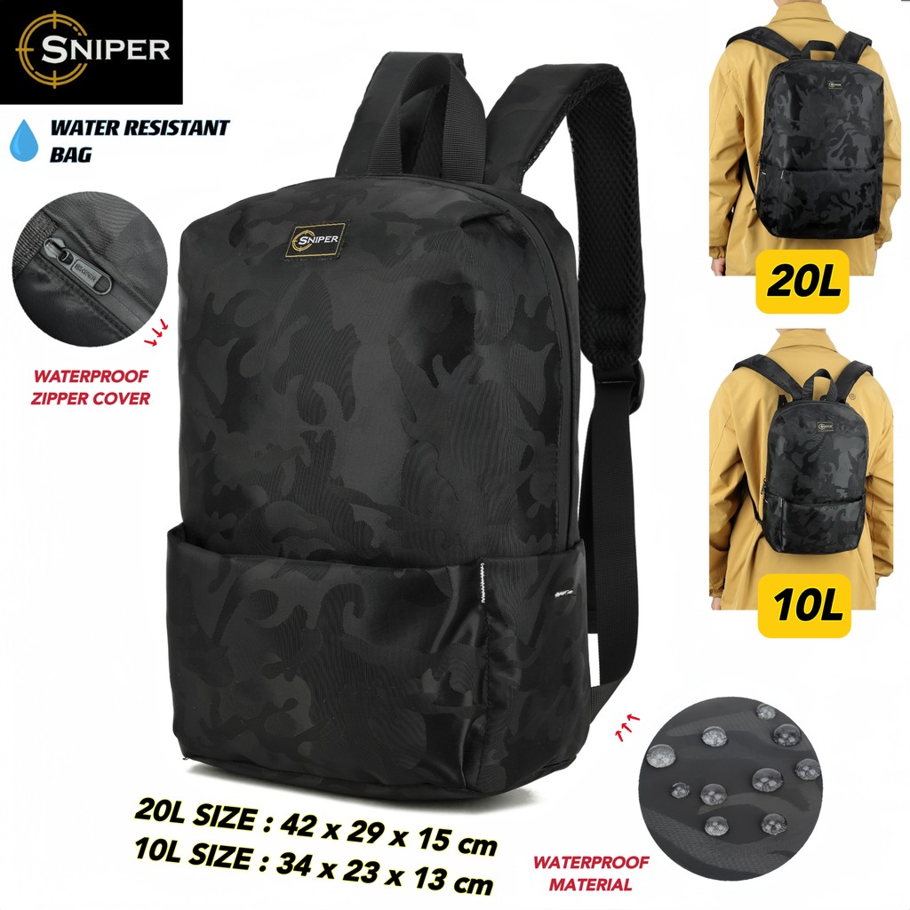 SP099) High Quality Water Resistant SNIPER 10L 20LBackpack School bag ...