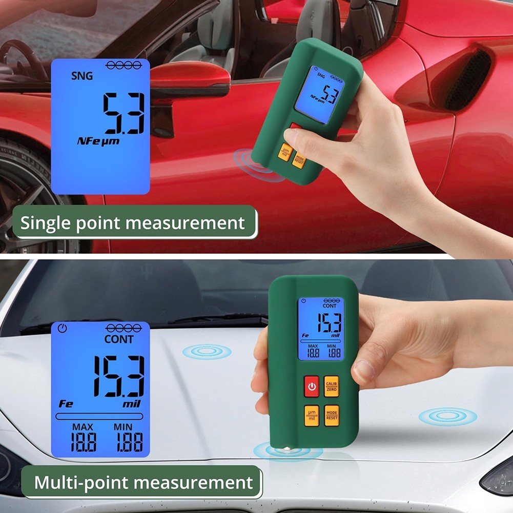 Car Paint Gauge, Coating Thickness Gauge Measuring Paint Coating ...