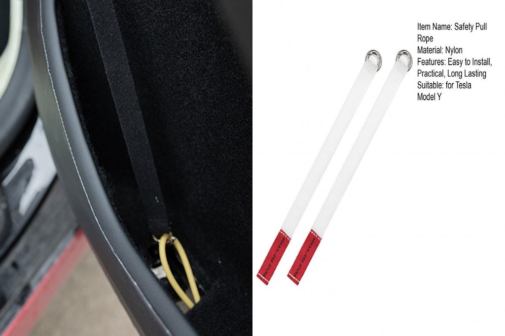 Pa Car Door Handle Safety Rope Car Door Handle Cord Tesla Model Y Car ...