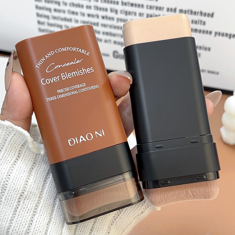 5 Colors Eraser Foundation Stick - Concealer Contour with Brush - High ...