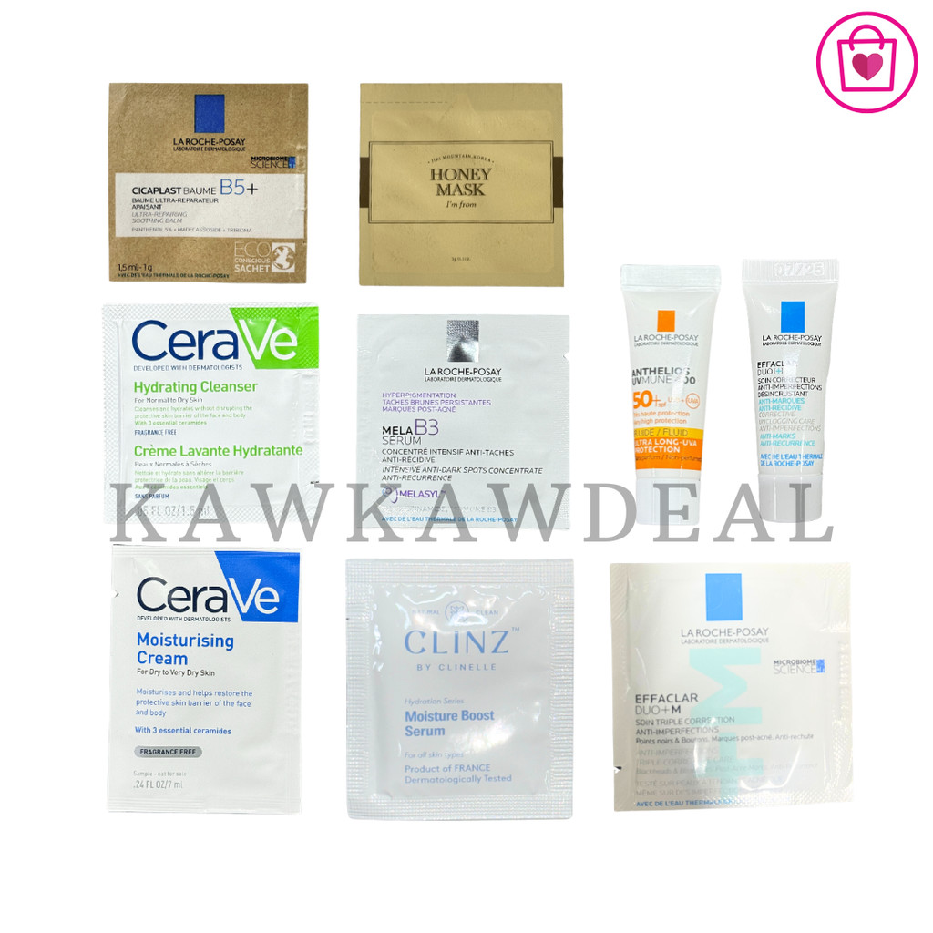Sample Sachet La Roche Posay Balm Cerave Cleanser Clinz Serum Honey ...