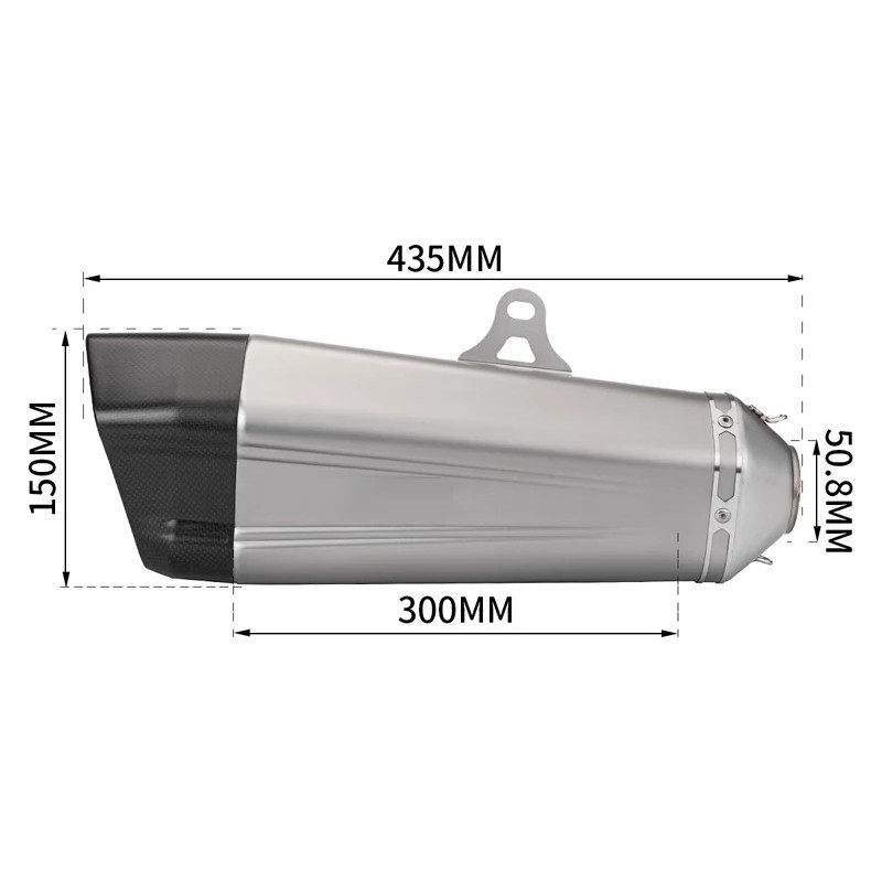 Universal 51mm Motorcycle Leo Vince Exhaust Pipe Scooter Modify System ...