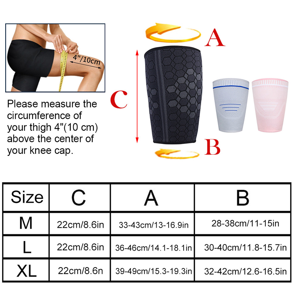 Thigh Sleeves Brace Knitted Compression Leg Sleeve Legwarmer Fitness ...