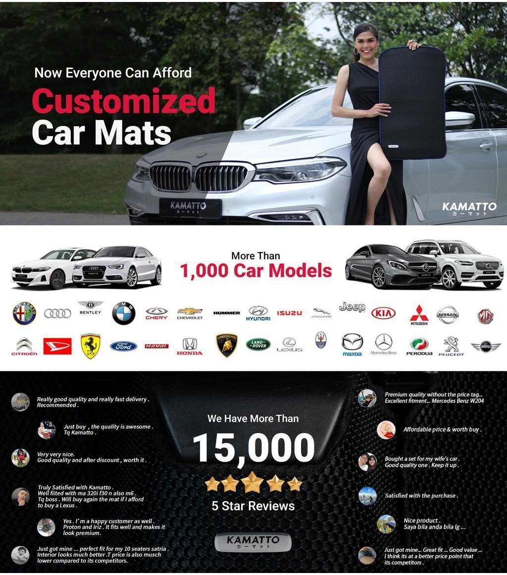 Kamatto Classic Perodua Myvi Manual (2017-Present) Car Floor Mat and ...