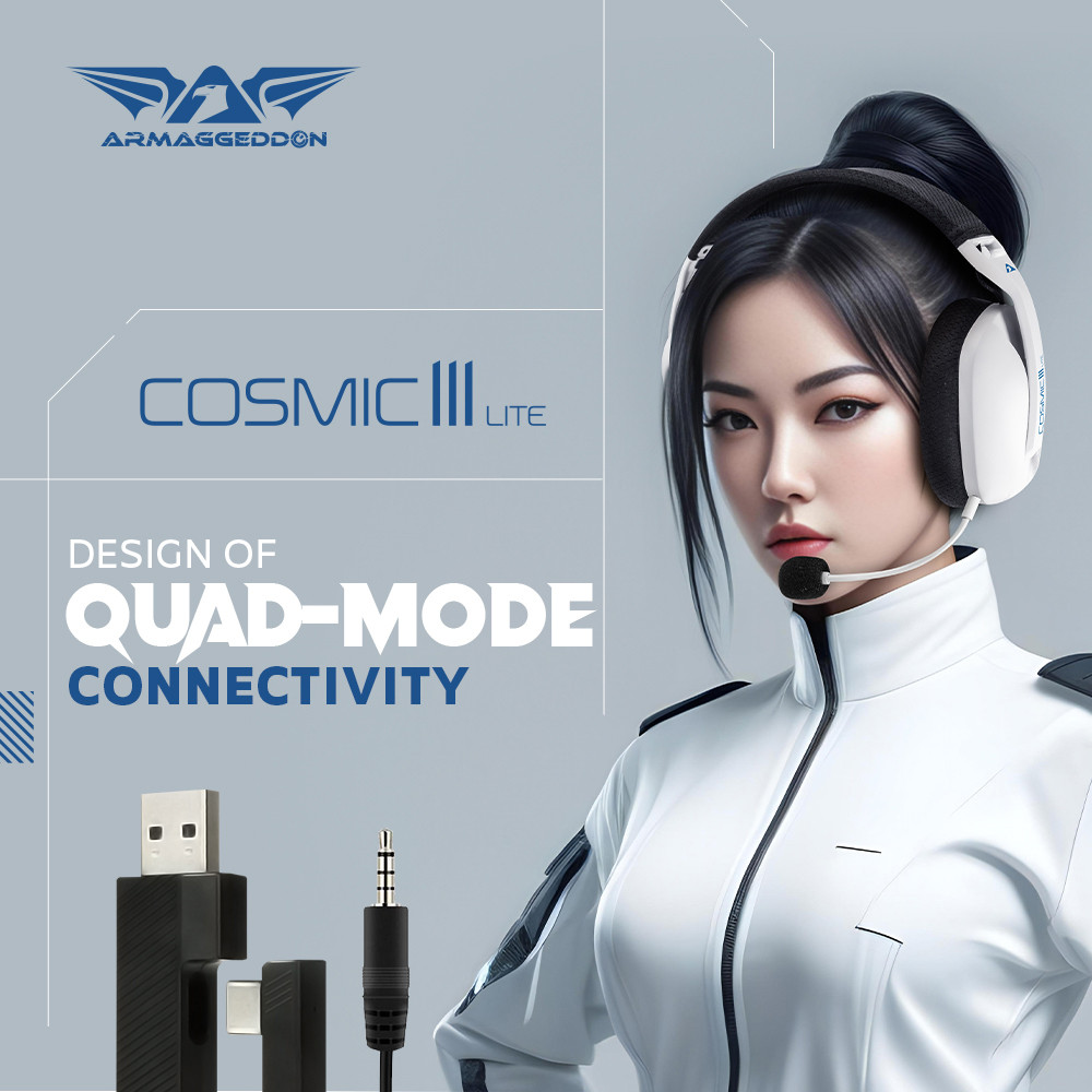 Armaggeddon Cosmic III Lite Bluetooth Wireless 2.4G Gaming Headset with ...