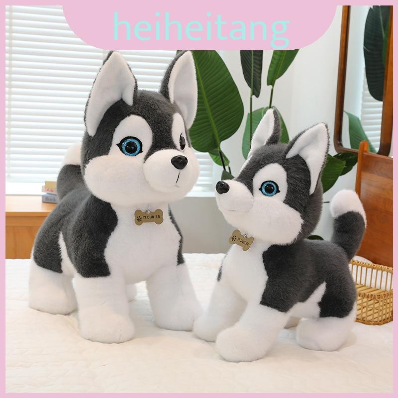 Gray Endearing Husky Plush Doll Fun And Quirky Stuffed Animal Great ...