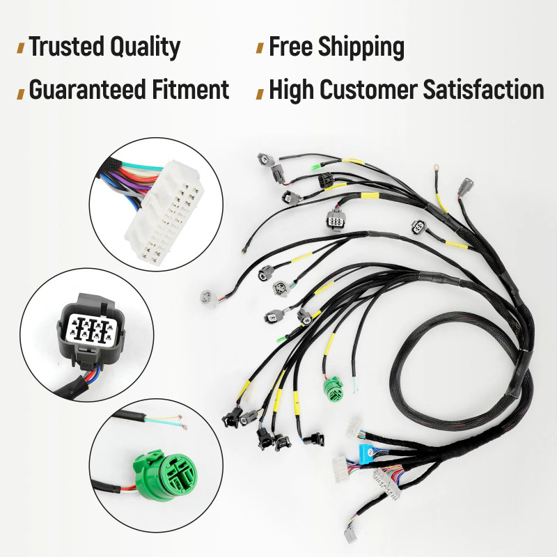 MAXPEEDINGRODS Engine Motor Wiring Harness For Honda Civic Integra B16 ...
