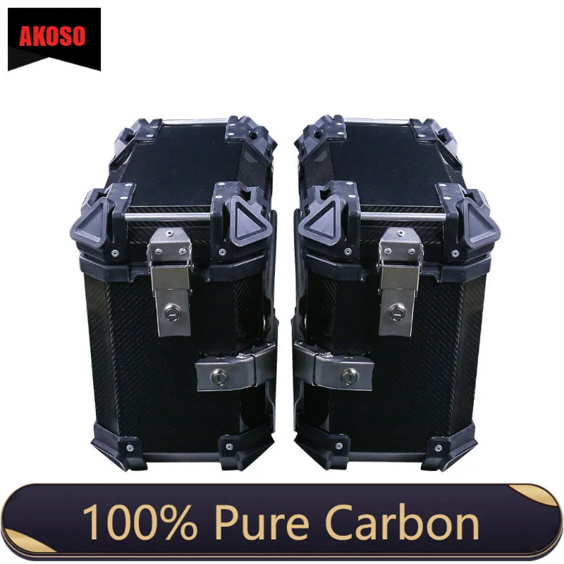 38L Real 3k Full Dry Carbon Fiber Waterproof Motorcycle Trunk High ...