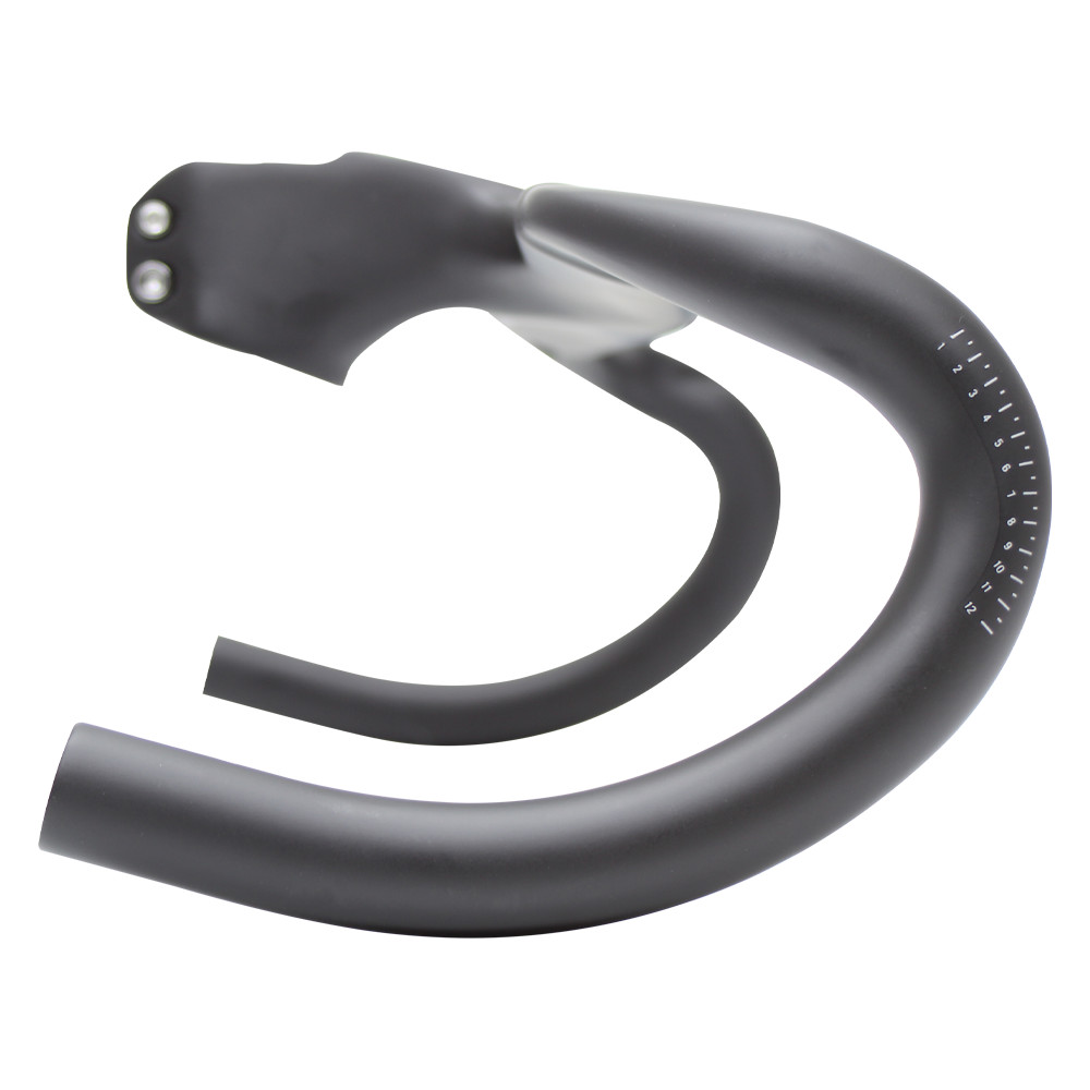 Carbon fibre one-piece handlebar. Road bike handlebars. Supports ...