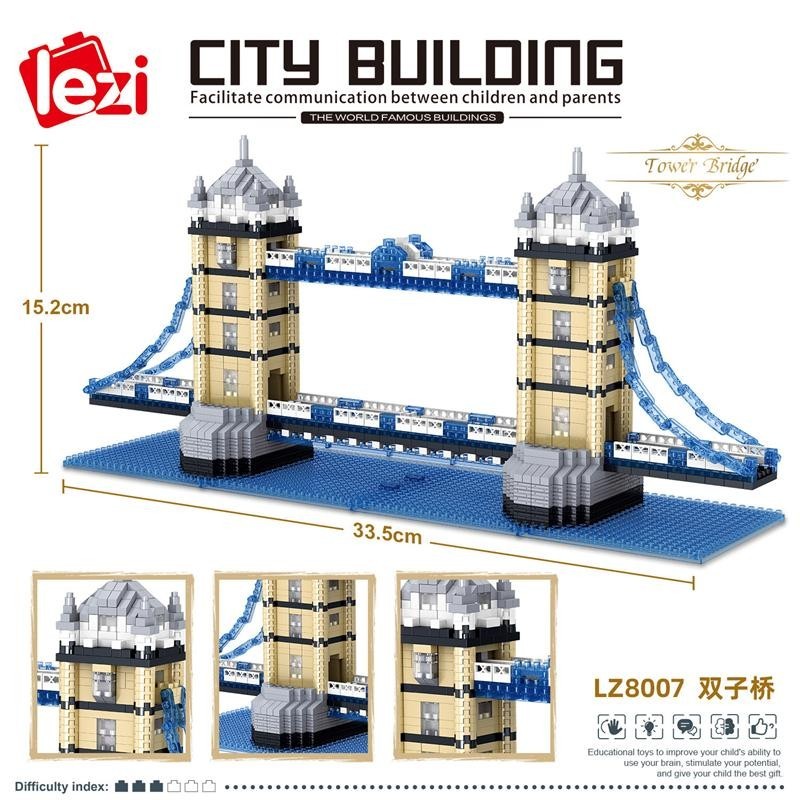 LEZI Mini Blocks Royal Garden Architecture Castle Palace Building ...