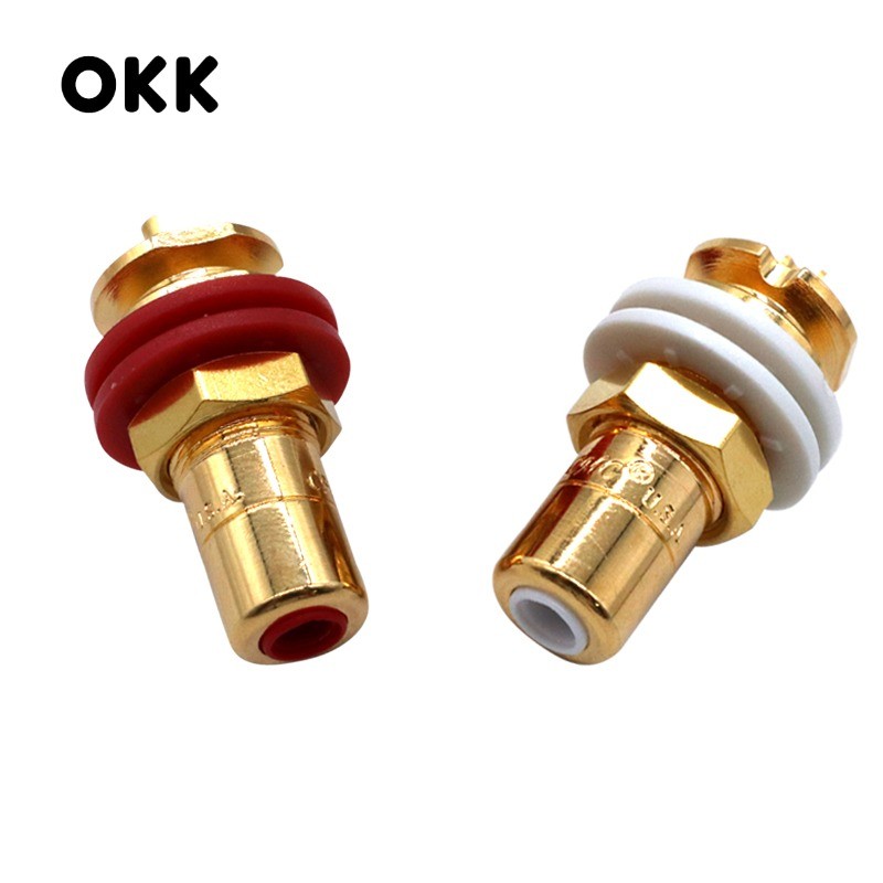 Original CMC 816u Oxygen Free Copper Gold-plated Audio RCA Lotus Socket ...
