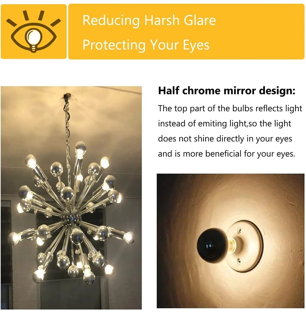 Golden LED filament light E14/E12 4W 220V dimmer G45 bubble globe light ...
