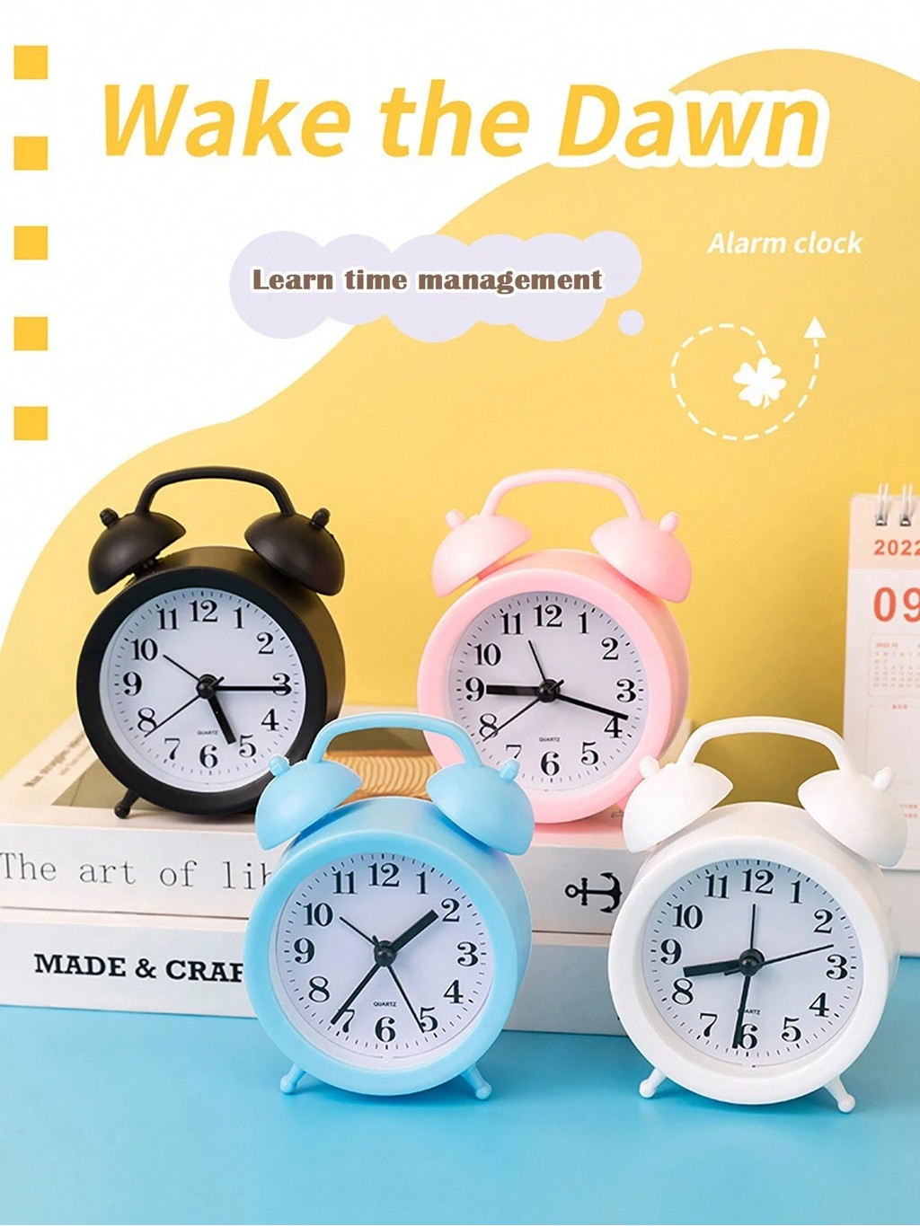 Jam Loceng Alarm Clock Classic Retro Twin Bell Mini Analogue Bedside ...
