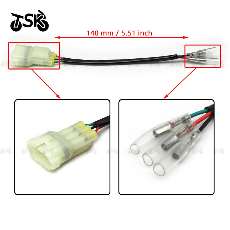 Universal Tail Light Wire Adapter Indicator Current Signal Power Supply ...