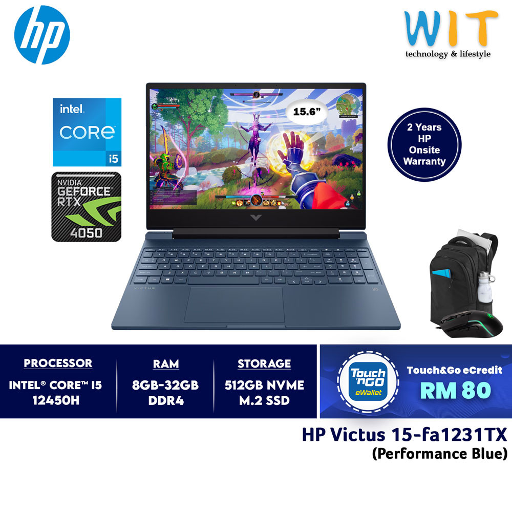 HP Victus 15-fa1231TX /fa1232TX Gaming Laptop (Intel Core i5-12450H/8GB-32GB RAM/512GB SSD/15.6 ...