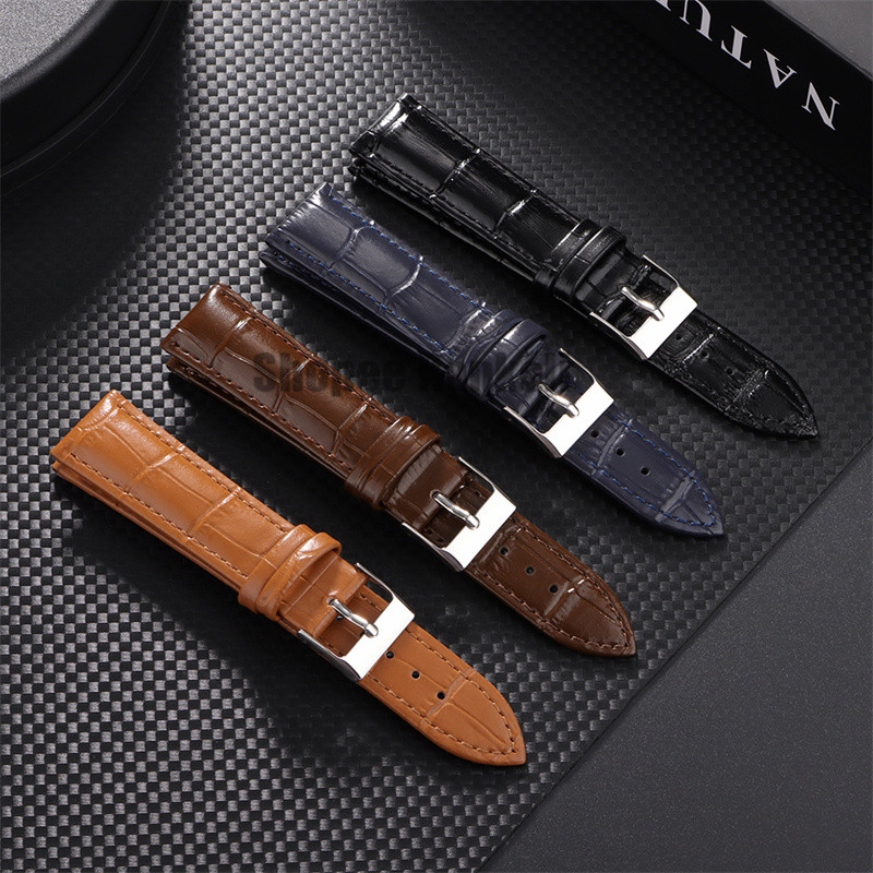 18mm 20mm 22mm Universal Genuine Leather Watch Band Soft Women Men Belt ...
