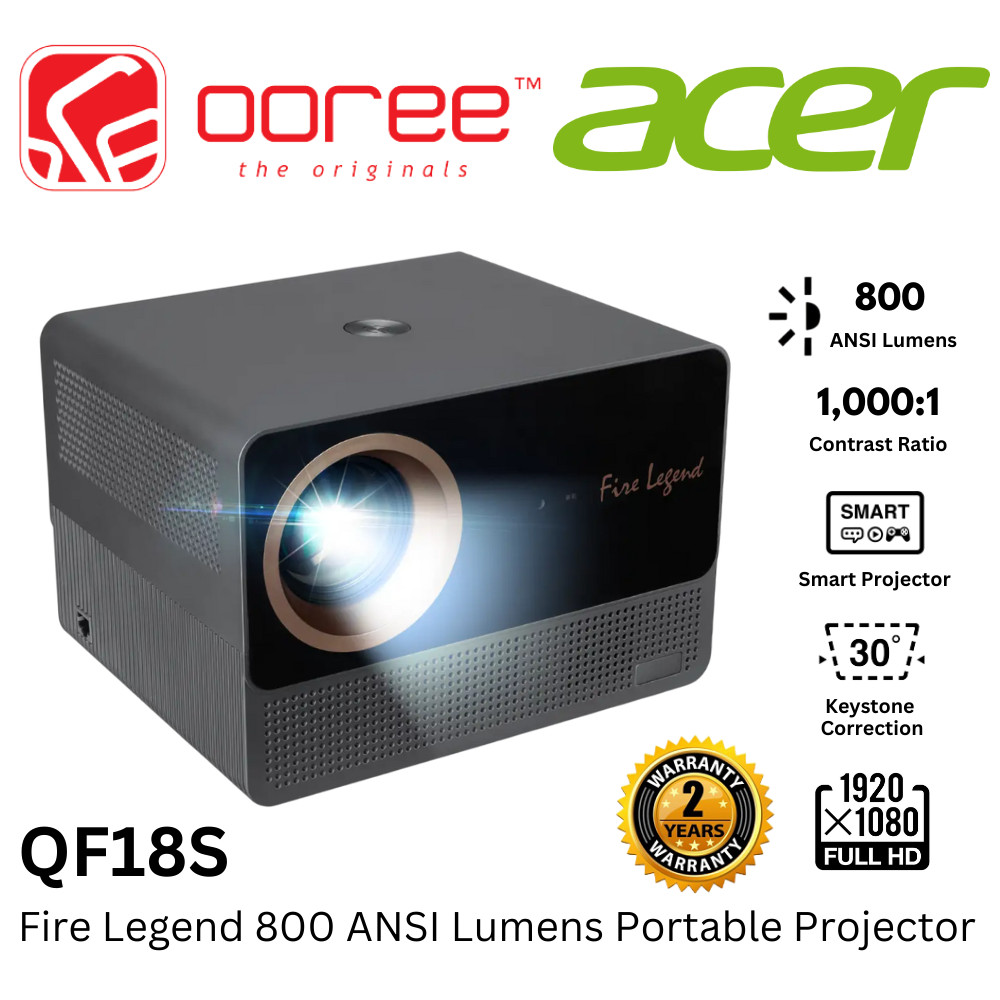 ACER FIRE LEGEND QF18S 800 ANSI LUMENS FULL HD (1920x1080) PROJECTOR ...