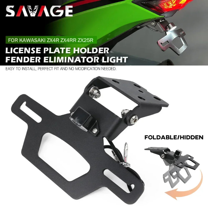 ZX-4R ZX-25R Hidden License Plate Holder For KAWASAKI NINJA ZX4R ZX4RR ...