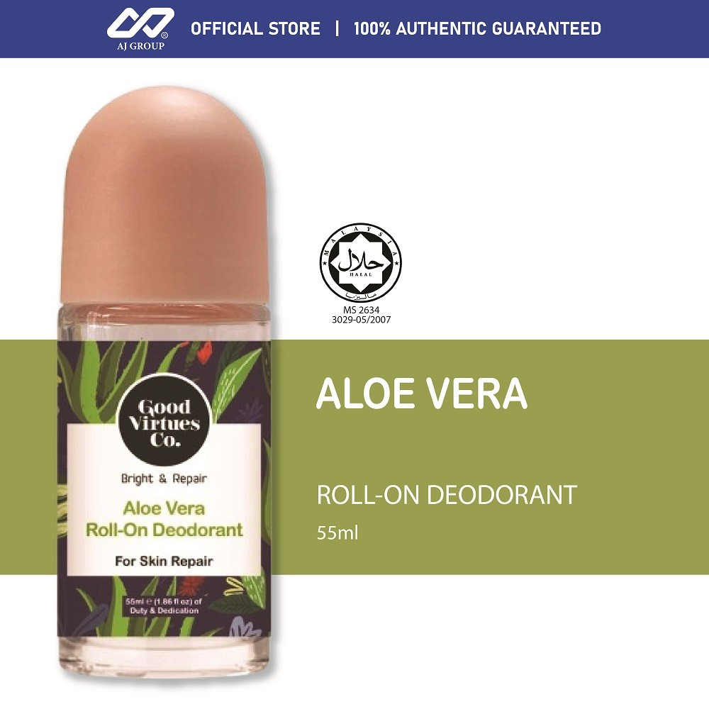 GOOD VIRTUES CO. Bright & Repair Aloe Vera Roll-On Deodorant (55ml ...