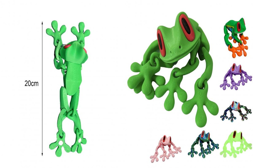 [TM] Poseable Frog Model 3d Printed Frog Toy Magnetic Frog Figurine ...