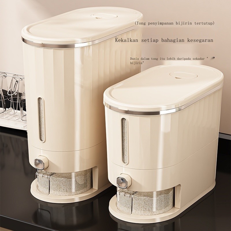 Rice Bucket 10kg Food Grade Japanese Style Storage Tank Anti-dust ...