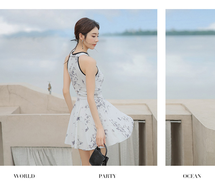 One-piece Swimsuit Cheongsam Slightly Fat Chinese Style Plus Size Skirt ...