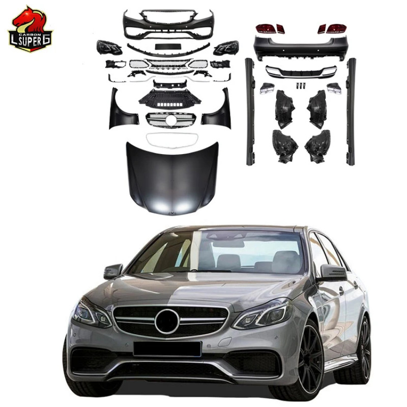 pp W212 Body kit for Mercedes Benz E CLASS E63 W212 Old Upgrade to New AMG bodykit front Bumper ...