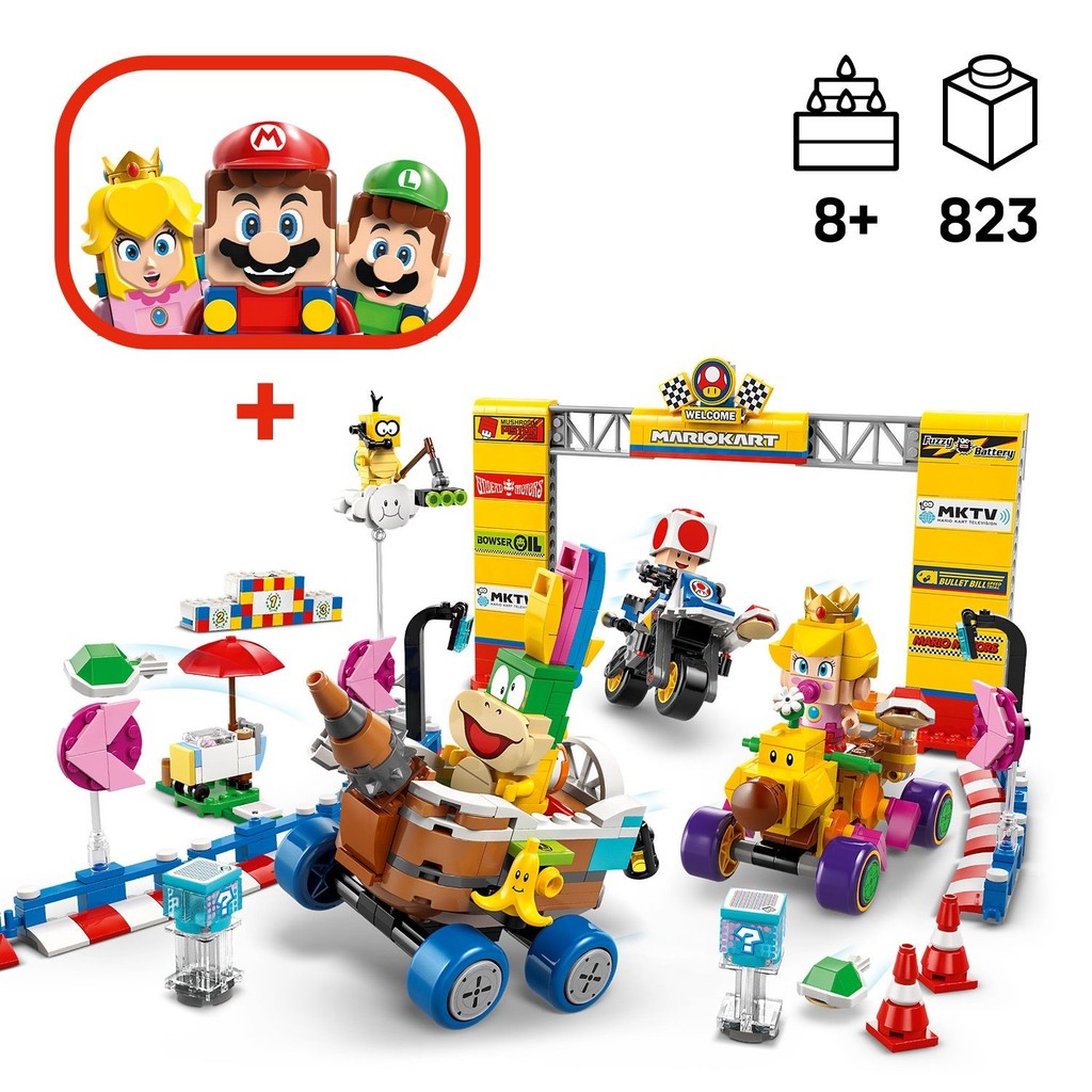 LEGO 72036 Super Mario Kart – Baby Peach & Grand Prix Set Building Toy ...