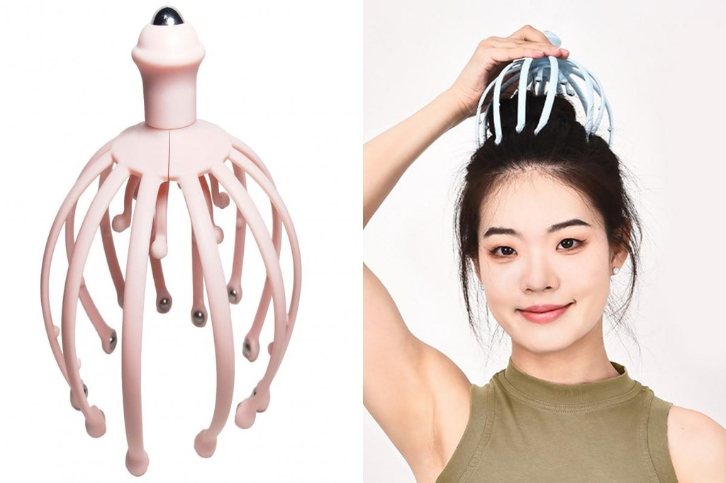 ye Scalp Massage Tool Portable Octopus Head Massager with 12 Claws for ...