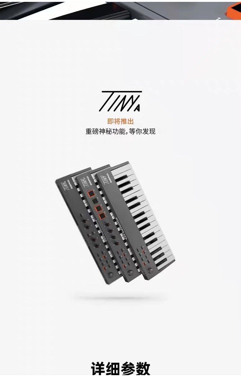 MiDiPLUS TINY + 32 Keys, Portable Mini Pad Electronic Sound Controller Arranger MIDI Keyboard ...