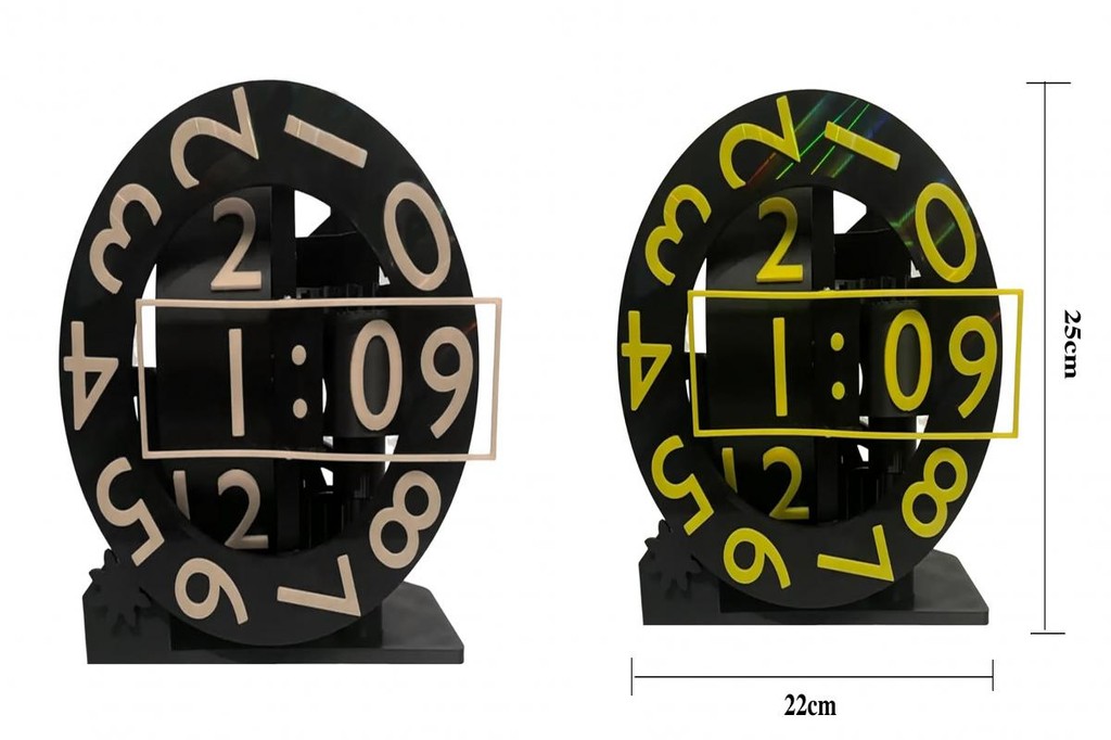 Lingoer| 3d Printed Triaxial Clock Triaxial Clock Decoration Unique 3d ...