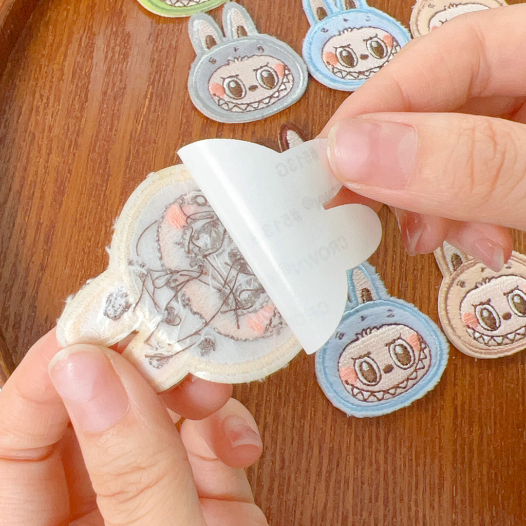 Portable Self-adhesive Labubu Fabric Patch for Clothing - Cute LABUBU ...