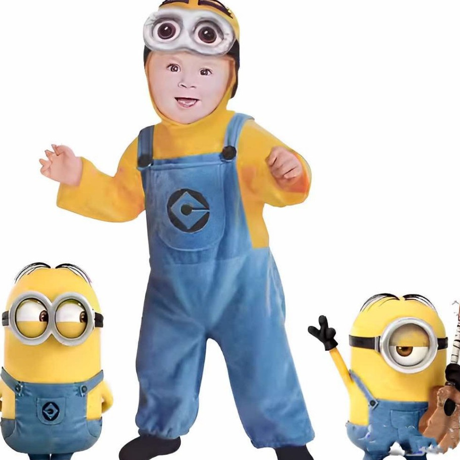 Kids&Adult Despicable Me 3 Minions Jumpsuit Halloween Cosplay Costumes ...