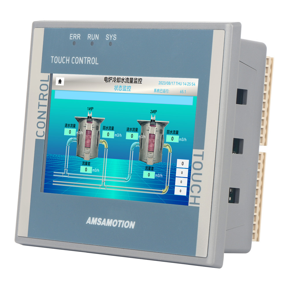 All-in-One Machine 7'' 4.3” Inch HMI+PLC AMX-FX3U Controller Ethernet ...