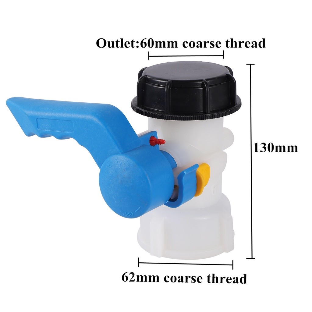 1Pc DN40/50/80 Butterfly Valve 1000L IBC Tank Container Adapter Garden ...