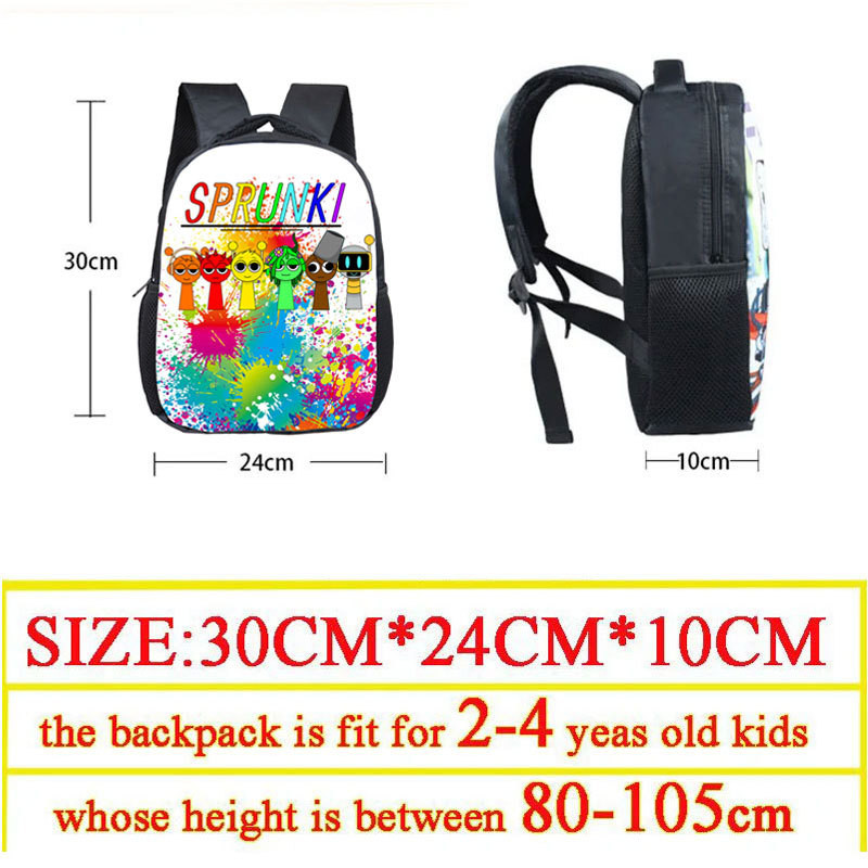 Sprunki Incredibox backpack student school bag kids gift | Shopee Malaysia