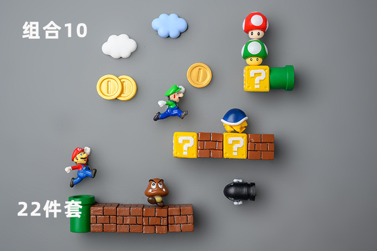 Creative Cute Super Mario Mario Three-Dimensional Strong Magnetic ...