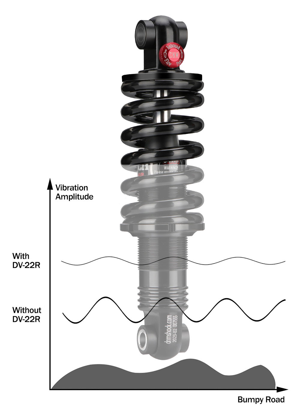 DNM DV-22AR Bicycle Rear Shock Spring Hydrauli Suspension MTB Mountain ...