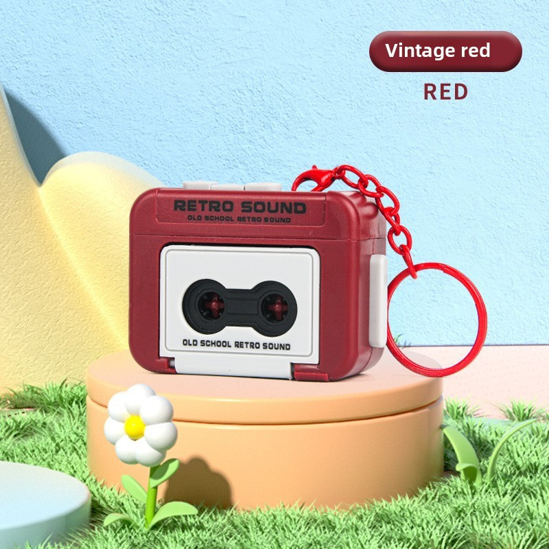 Retro Recorder Couple Gift Keychain Mini Recordable Fun Music Box ...