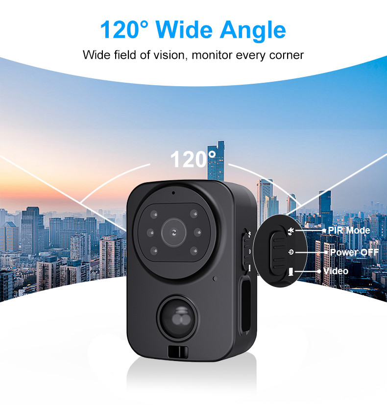 Waterproof Camera Mini Body Cam 1080P Pocket Police Cameras FHD Long ...