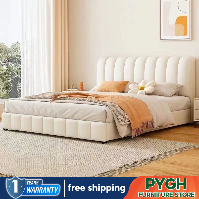 Solid Wood Soft Bed Double 1.8x2m Household Main Bed 1.5m Backrest ...