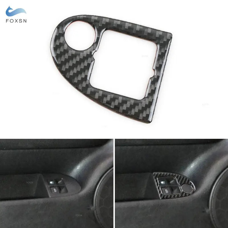 Car Rear Trunk Switch Button Frame Cover Carbon Fiber Accessories ...