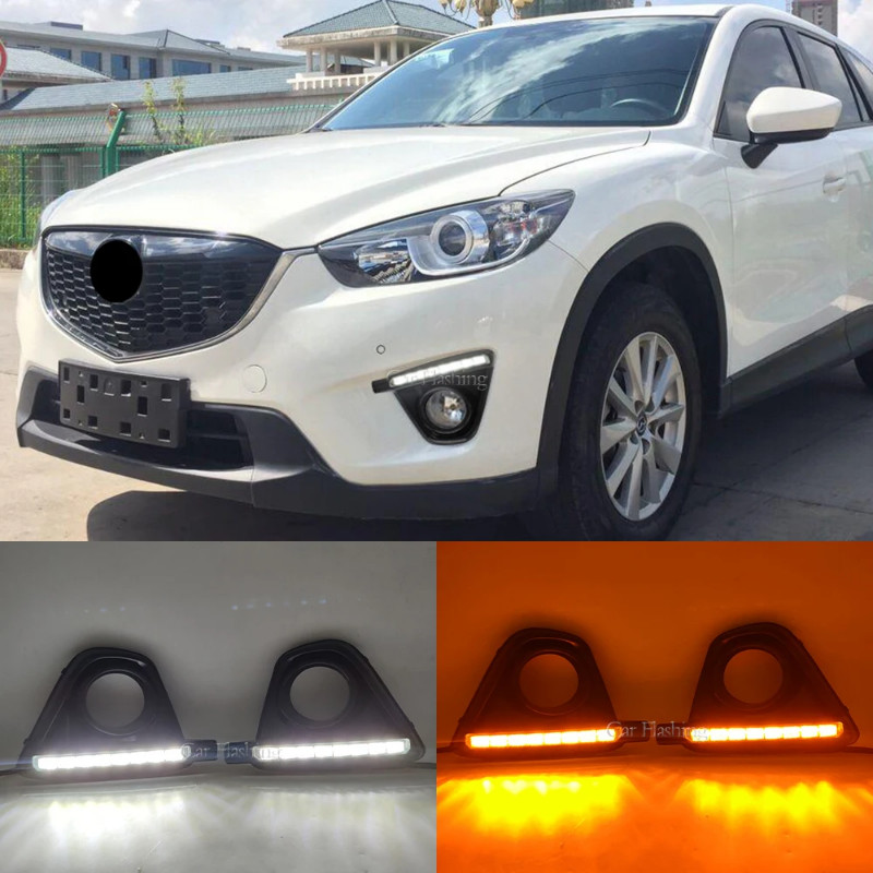 Car Flashing 2 Pcs DRL For Mazda CX-5 cx5 cx 5 2012 2013 2014 2015 2016 LED DRL Daytime Running ...