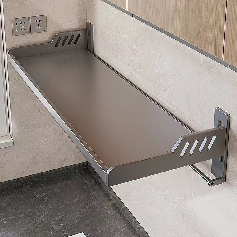 【Ready Stock】Extra-thick Kitchen Storage Shelf Free Punch Wall Hanging ...