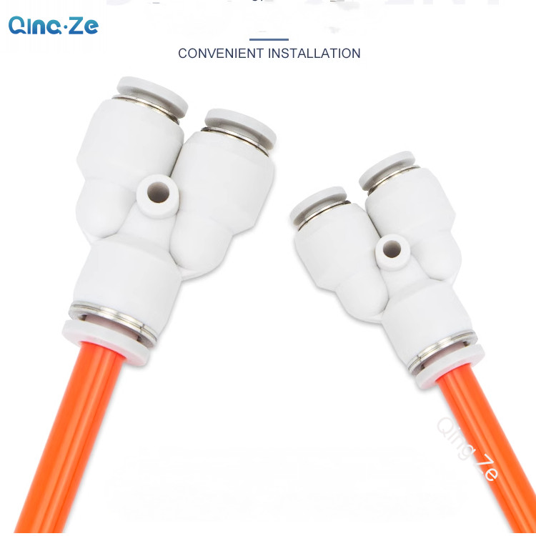 Trachea Y-Type Variable Diameter Tee Quick Plug Plastic Joint 4mm 6mm ...