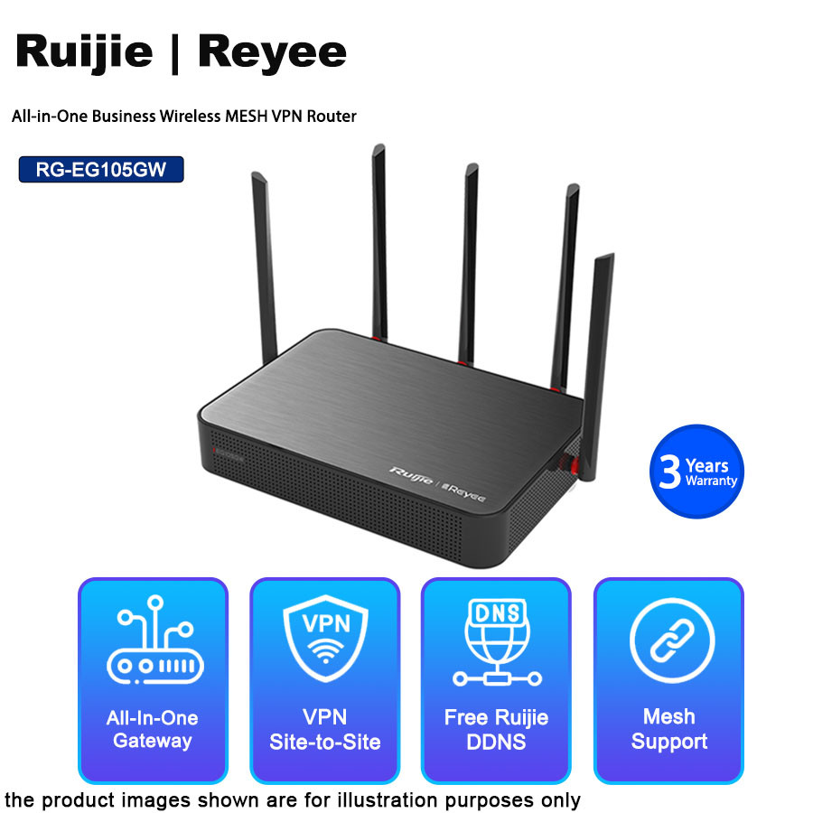 Ruijie Reyee RG-EG105GW All-in-One Business Wireless MESH VPN Router ...