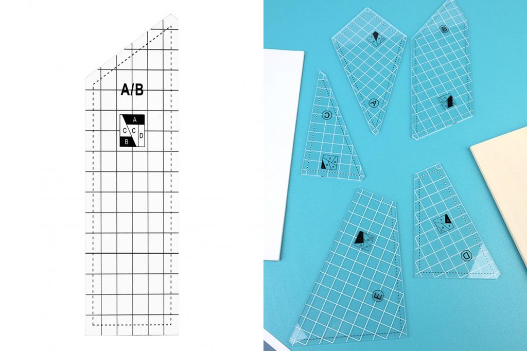 Dottam| Quilting Ruler Kit 5pcs Quilting Ruler Set for Diy Sewing Craft ...