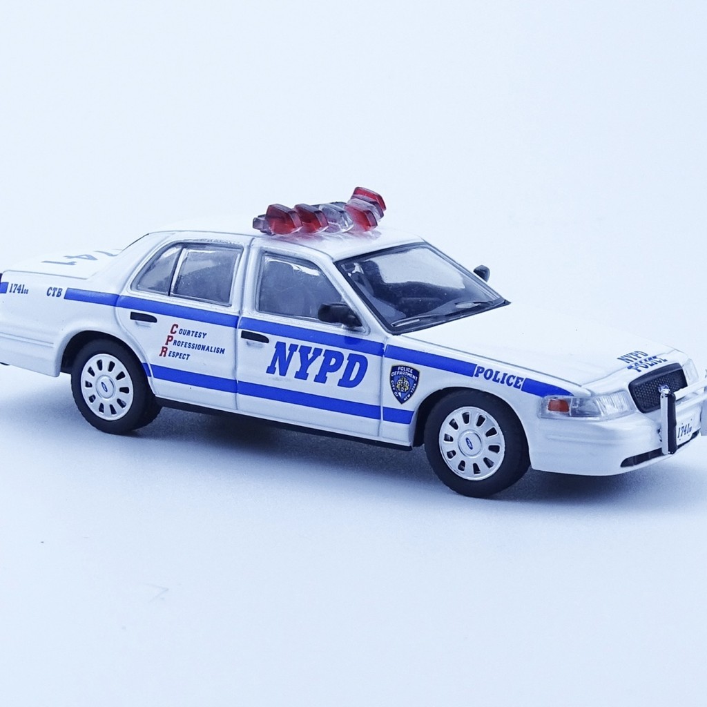596 Model 1/64 Ford Victoria Crown CV NYPD NYPD Painted Alloy Model ...